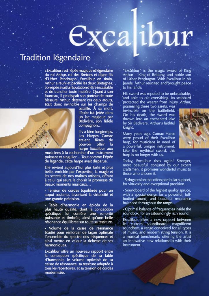 A legendary tradition: our new Excalibur - Camac Harps