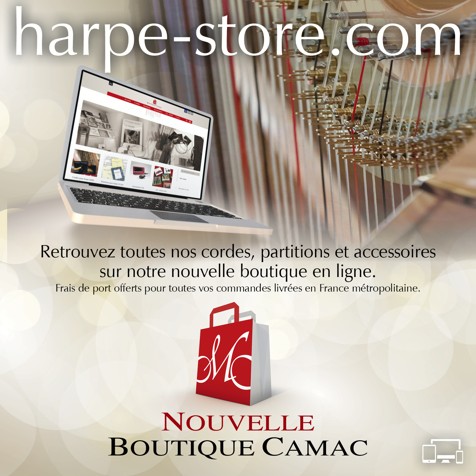 La boutique en ligne des Harpes Camac France fait peau neuve ! - Camac ...